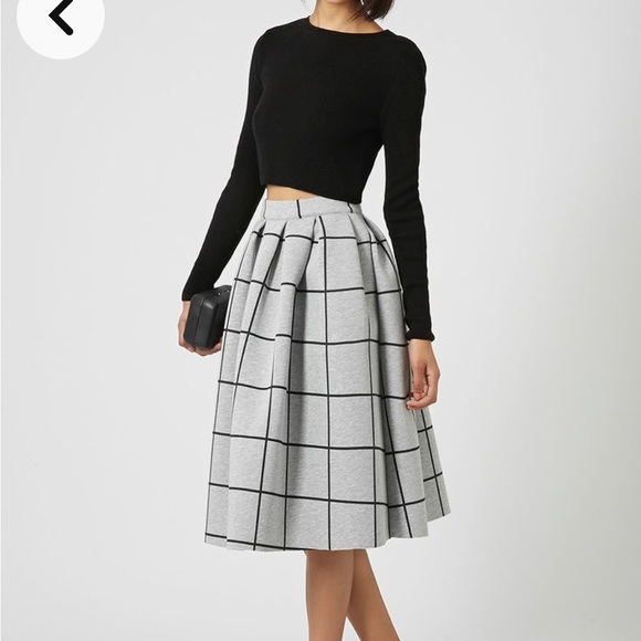Topshop | Skirts | Top Shop Window Pane Skirt Wpockets | Poshmark